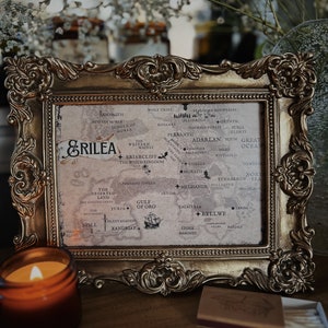 Erilea Map Bookish Print Throne of Glass Licensed Sarah J Maas Terrasen ...