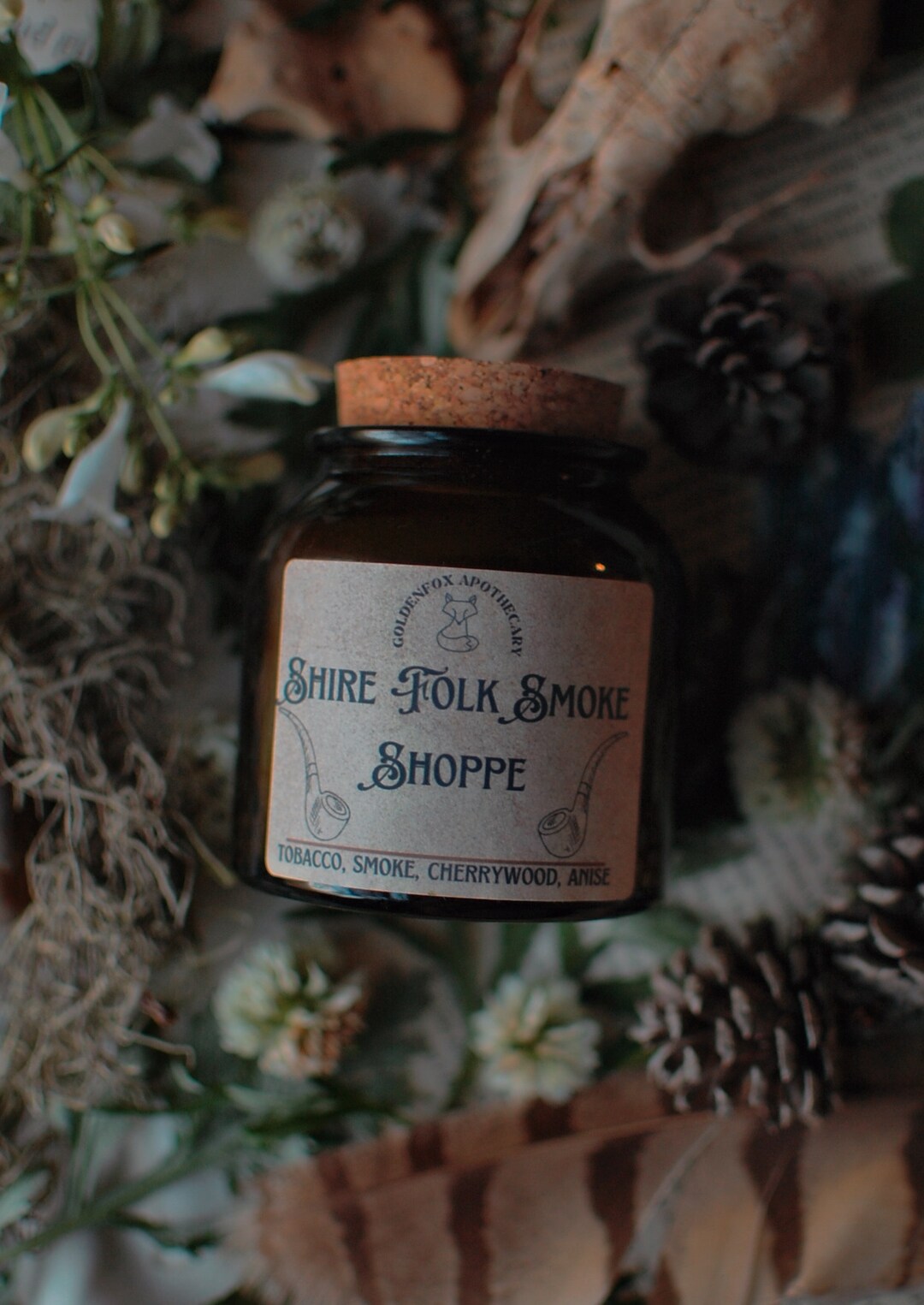 The Shire Smoke Shoppe Lord of the Rings Hobbit Inspired Candle, Wood ...