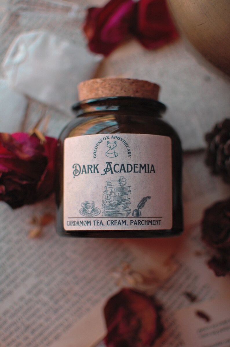 Dark Academia Candle Bookish Candle Book Decor - Etsy