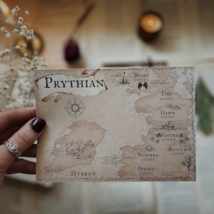 Map of Prythian Bookish Print 5x7 | A Court of Thorns and Roses ...