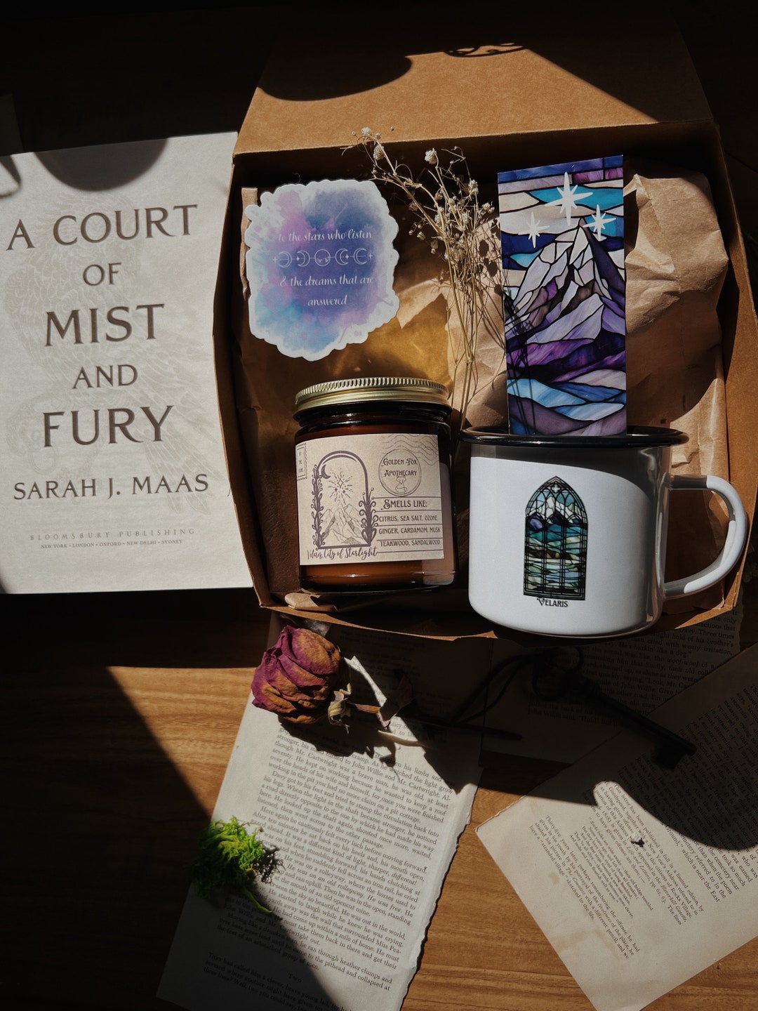 ACOTAR Gift Box | Licensed Sarah J Maas | Velaris Candle | Bookish Gift ...