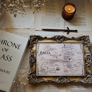 Erilea Map Bookish Print | Throne of Glass | Licensed Sarah J Maas ...