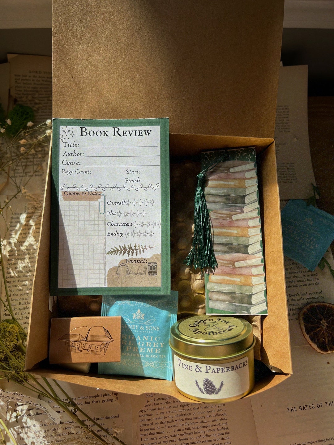 Bookish Gift Box | Gift for Book Lover | Book Mark | Book Tracker - Etsy