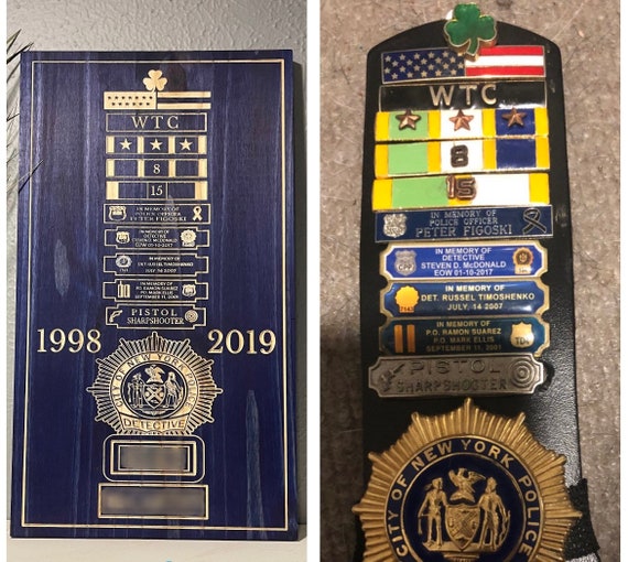 Personalized NYPD SCPD NCPD Retirement Plaque Shield Backing - Etsy