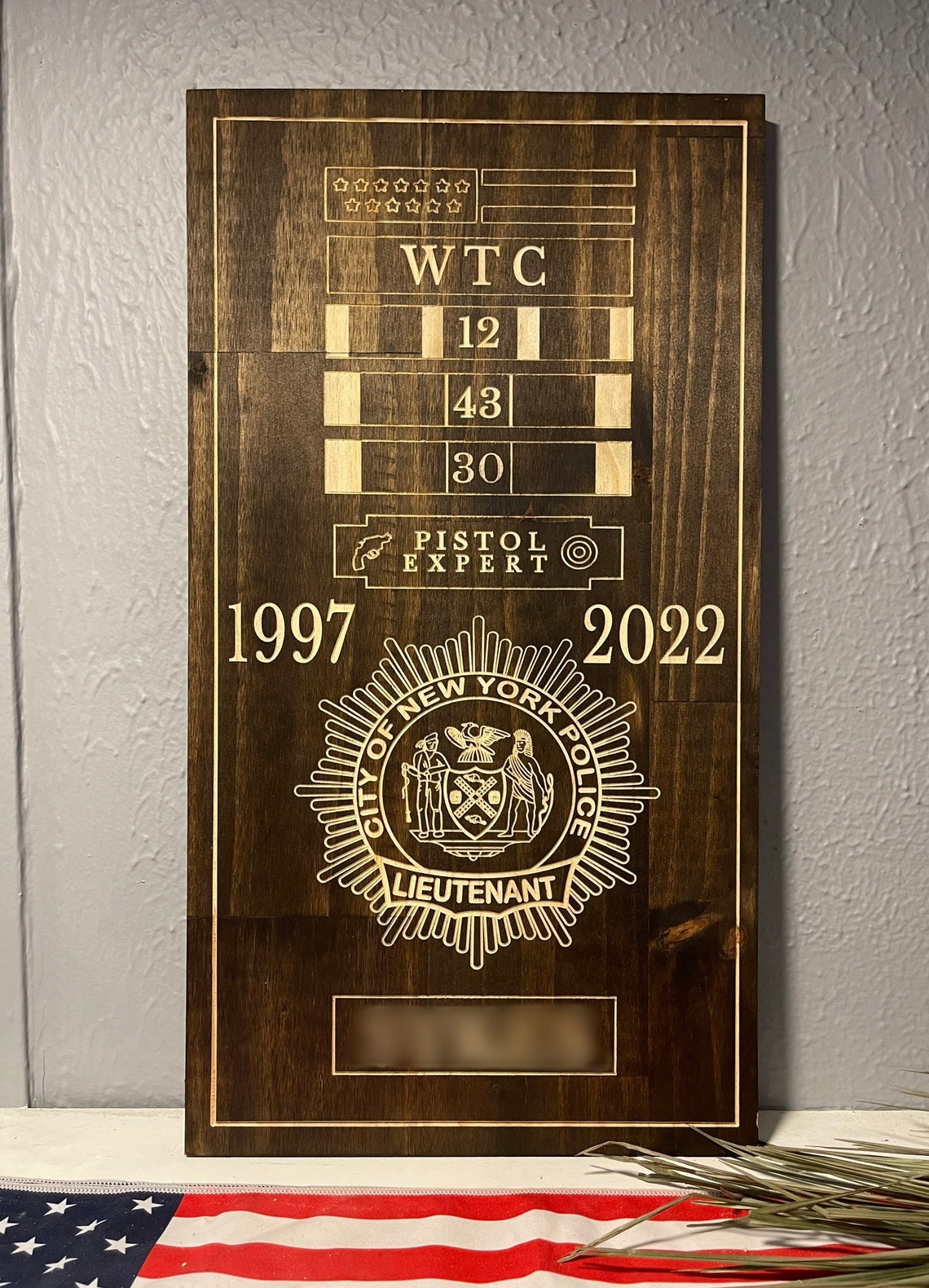 Personalized NYPD SCPD NCPD Retirement Plaque Shield Backing - Etsy