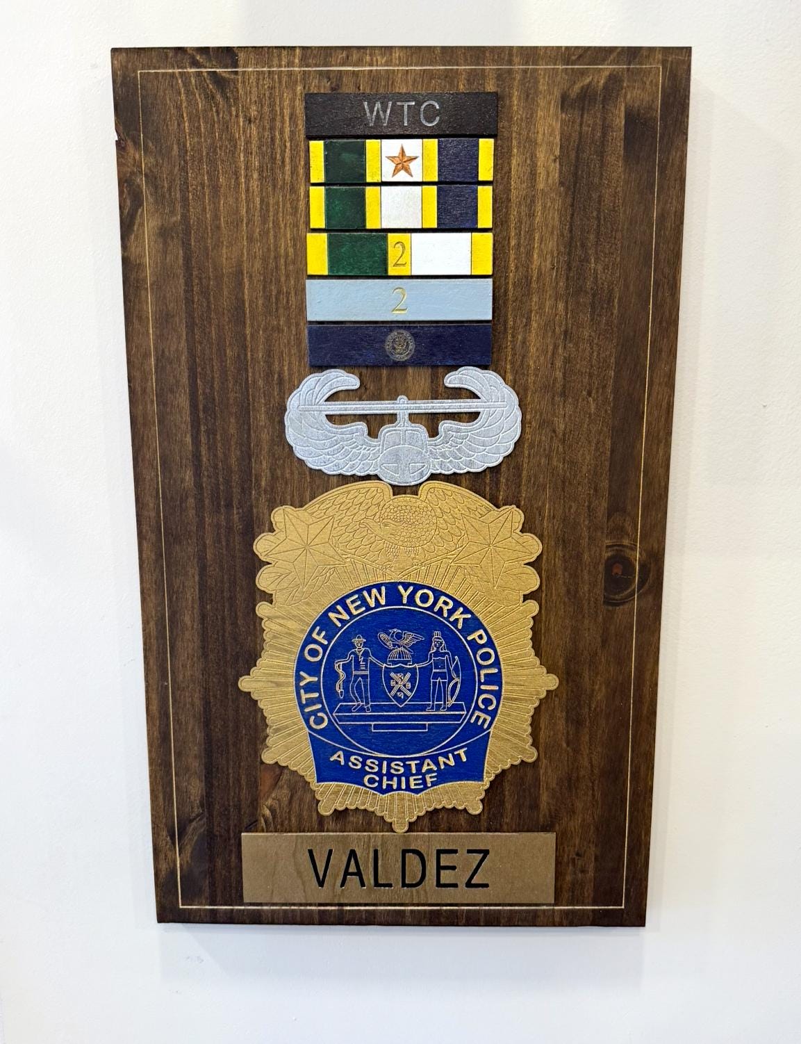 Personalized NYPD SCPD NCPD Retirement 2D Color Plaque Shield Backing ...