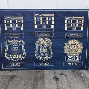Personalized NYPD SCPD NCPD Retirement Plaque Shield Backing Medal ...