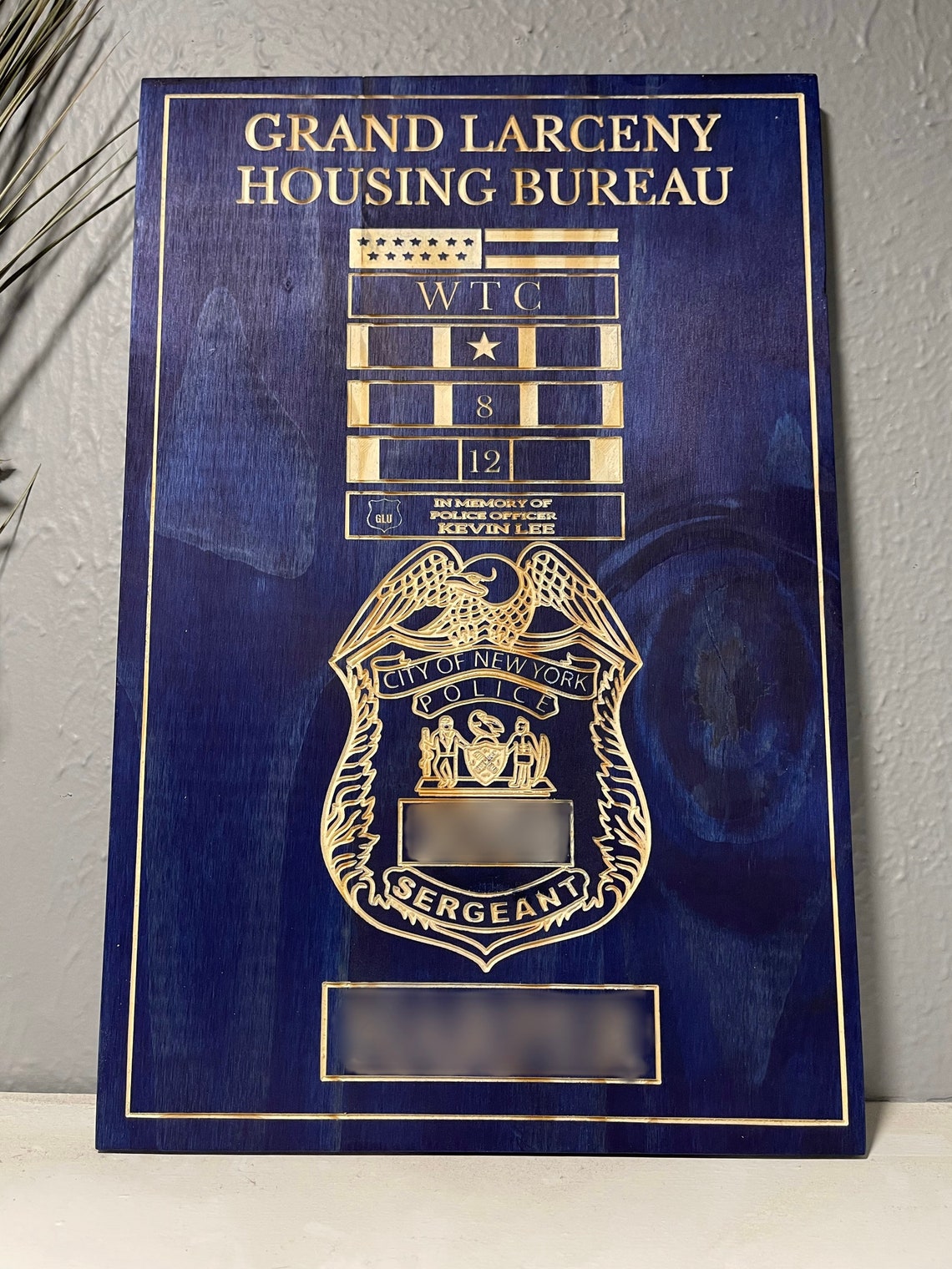 Personalized NYPD SCPD NCPD Retirement Plaque Shield Backing - Etsy