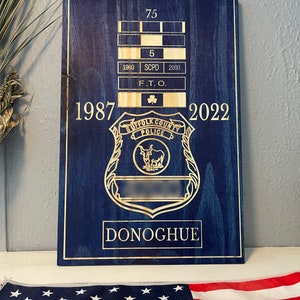 Personalized NYPD SCPD NCPD Retirement Plaque Shield Backing Medal ...