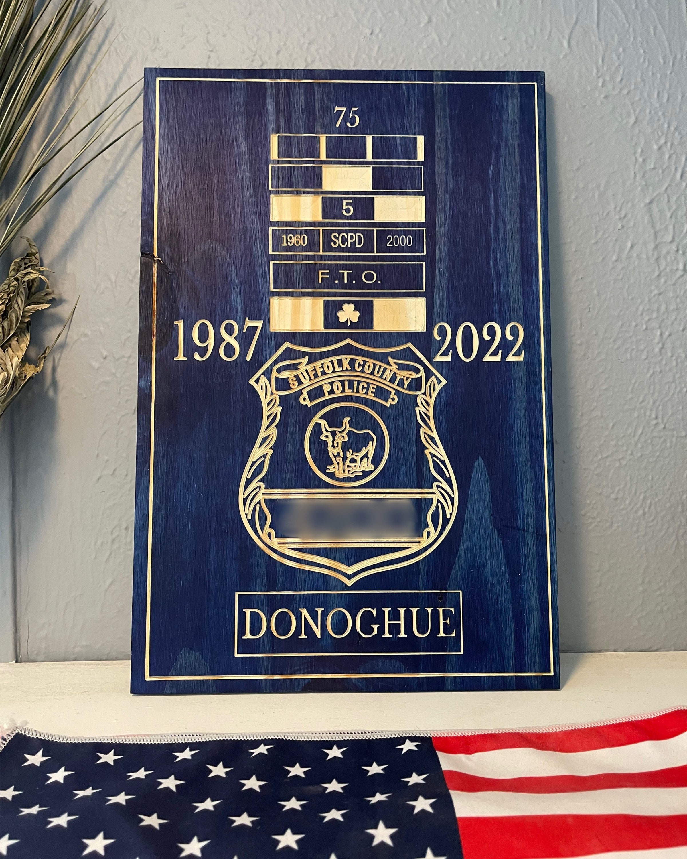 Personalized NYPD SCPD NCPD Retirement Plaque Shield Backing - Etsy