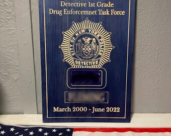 Personalized NYPD SCPD NCPD Promotion Plaque Shield Engraving - Etsy