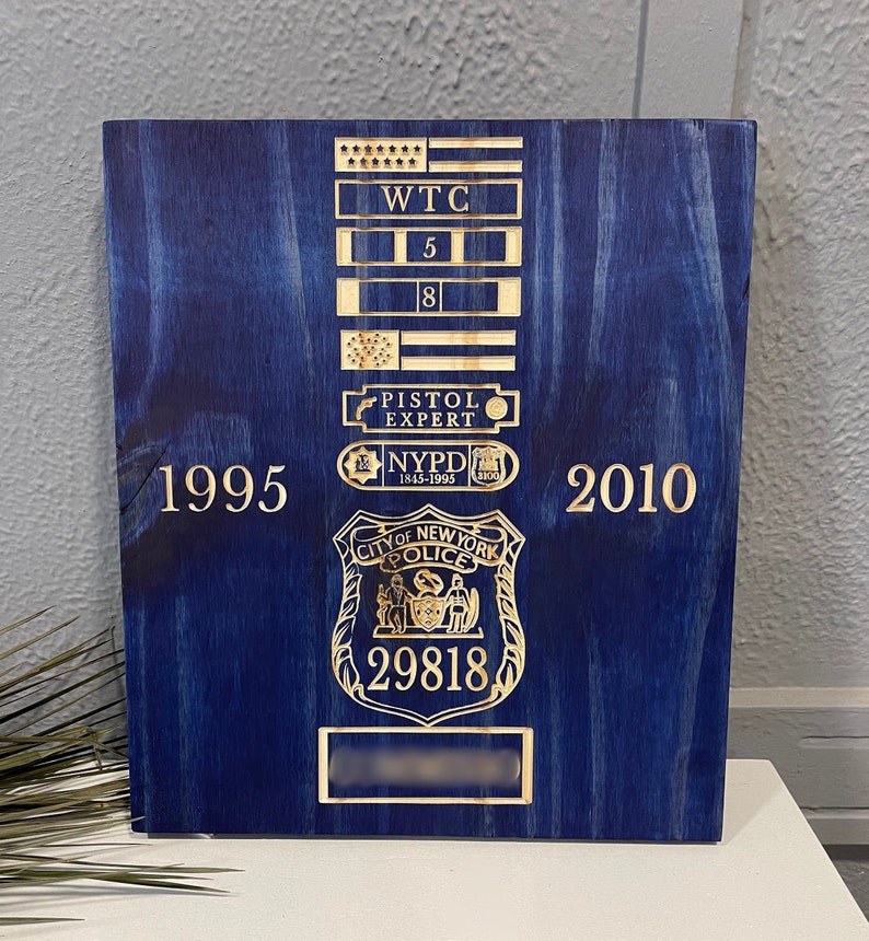Personalized NYPD SCPD NCPD Retirement Plaque Shield Backing - Etsy