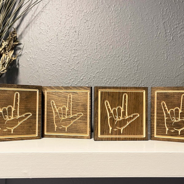 Asl I Love You Necklace - Etsy