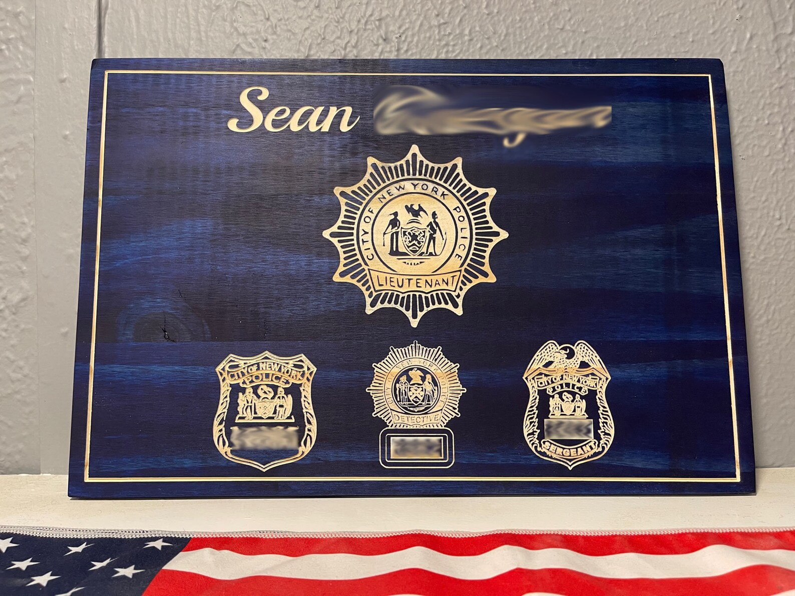 Personalized NYPD SCPD NCPD Promotion Plaque Shield Engraving - Etsy