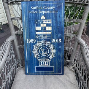 Personalized NYPD SCPD NCPD Retirement Plaque Shield Backing Medal ...