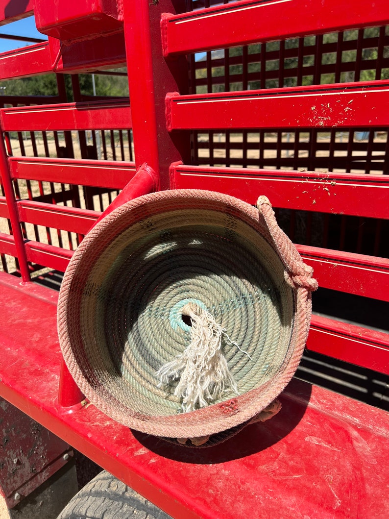Red White Blue Rope Basket - Etsy