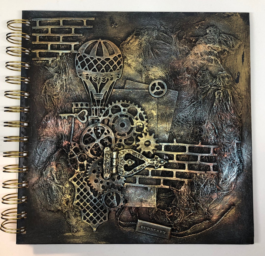 Notebook/notepad/diary/album Steampunk 3D Rust Effect Unique - Etsy