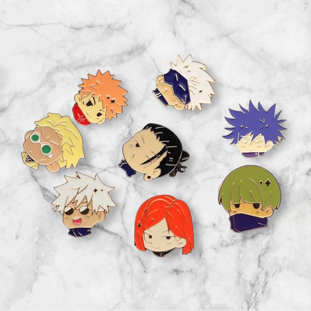 8pcs JJK Inspired Anime Enamel Pins Set - Etsy
