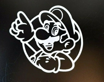 Super Mario Emblem Vinyl Decal Bumper Sticker Stickers | Etsy