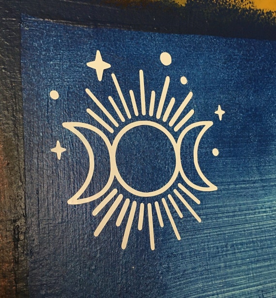 Triple Moon Vinyl Decal Bumper Stickers Journal Altar | Etsy