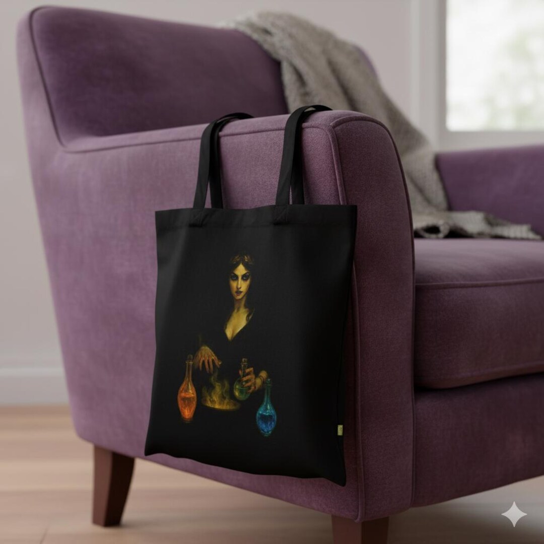 Circe Greek Goddess Cotton Organic Tote Bag 15" X 16.5" Enchantress ...