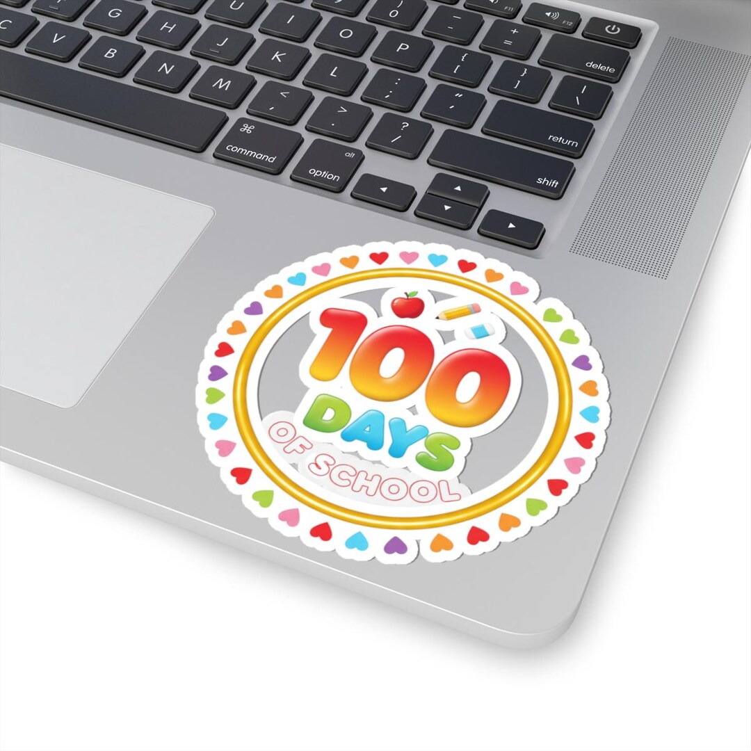 100 Days of School Sticker | Kiss-cut School Celebration Decal - Etsy