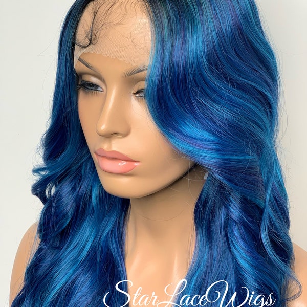 Midnight Blue Wigs - Etsy
