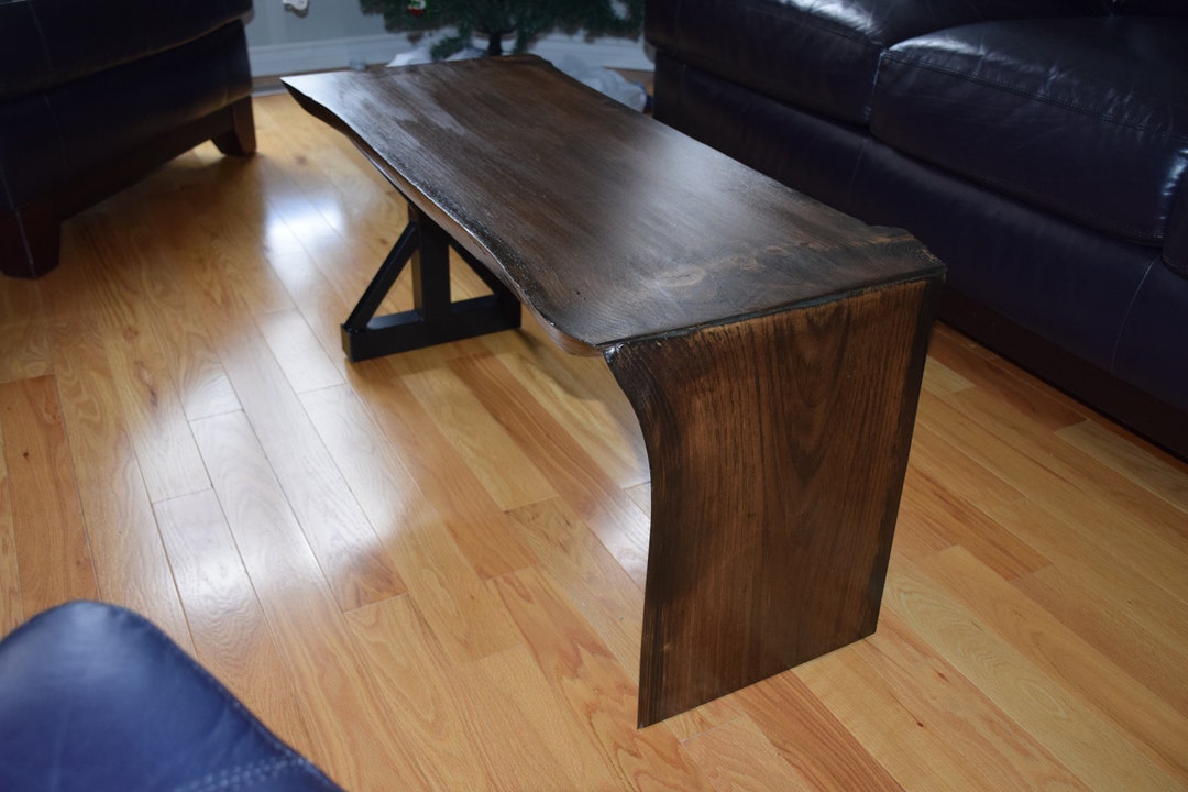 Live Edge Waterfall Coffee Table / Bench - Etsy