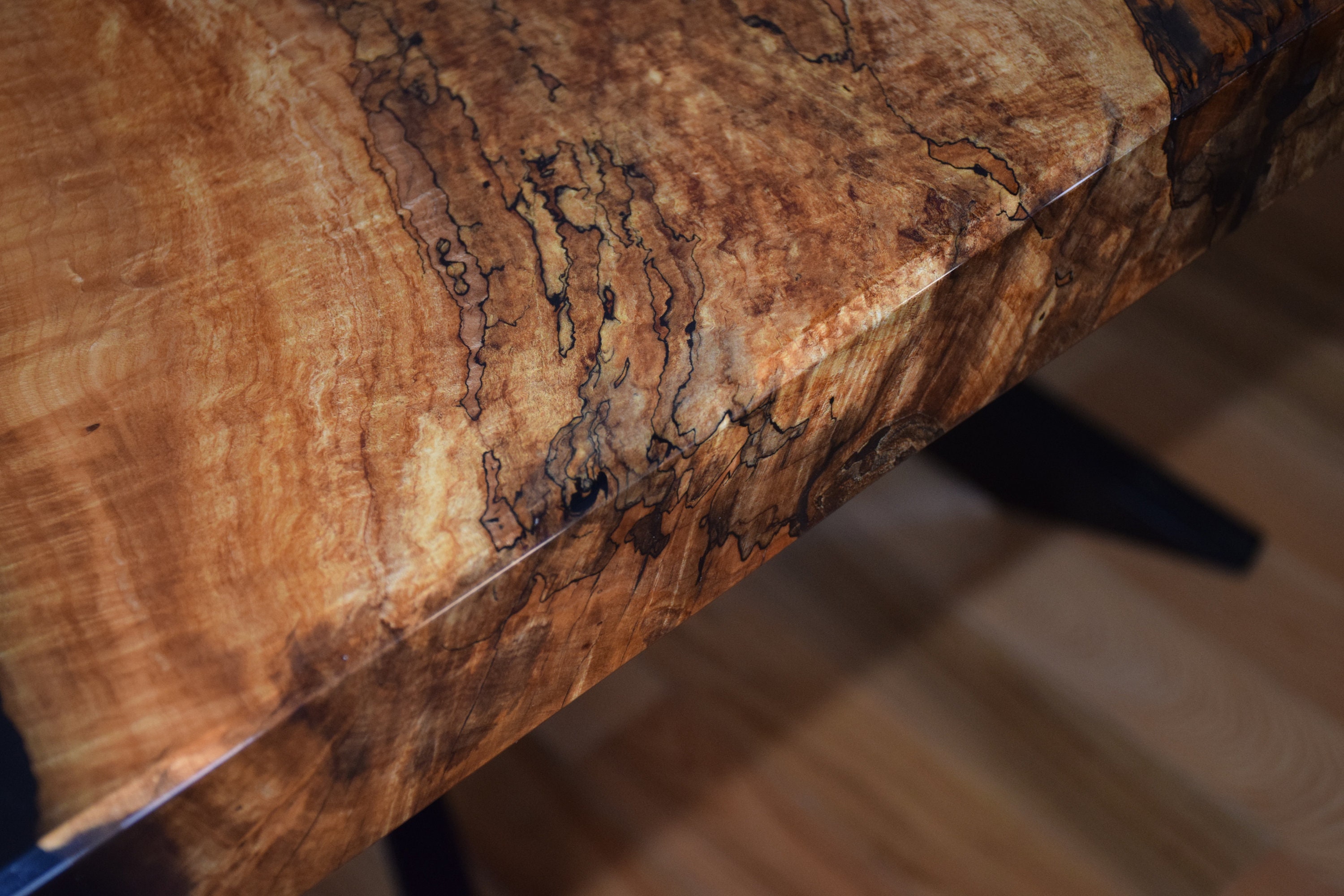 Spalted Maple & Jet Black Epoxy Dinning Table - Etsy Canada