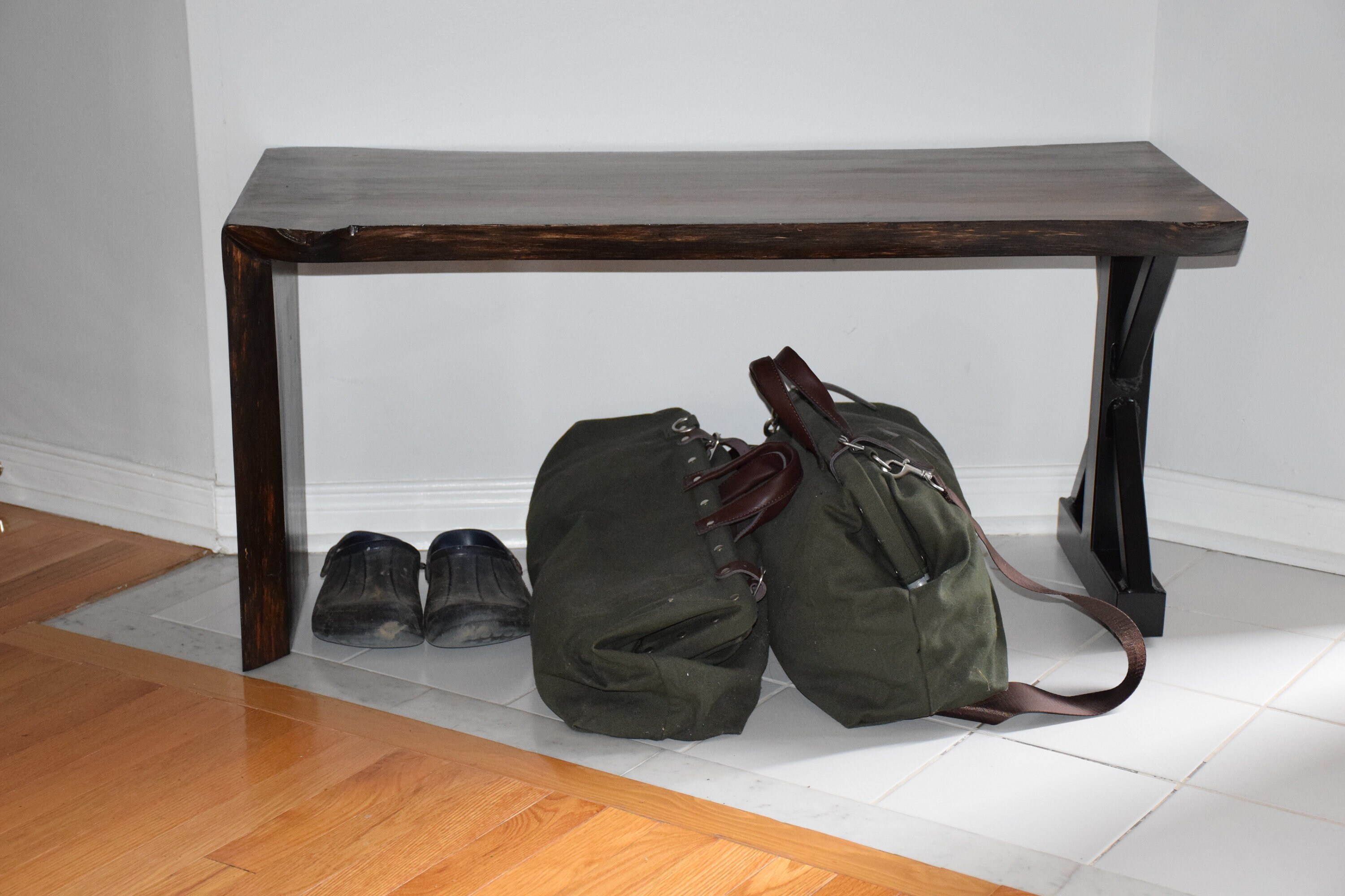 Live Edge Waterfall Coffee Table / Bench - Etsy