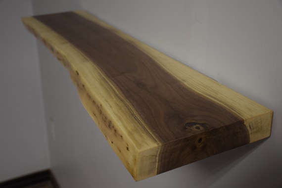 Live Edge Floating Shelf Walnut 1 | Etsy
