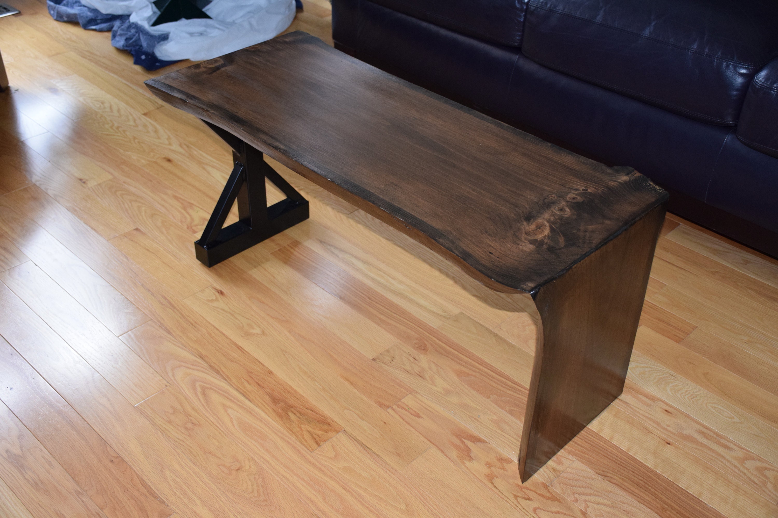 Live Edge Waterfall Coffee Table / Bench - Etsy