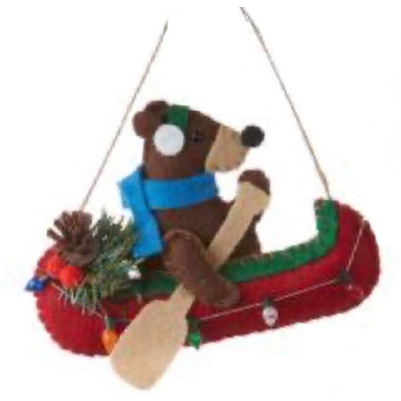 Bear Canoe Boat Felt Ornament Kayak Woodland Critter Zoo - Etsy