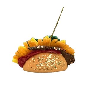 Taco Felt Ornament • Mexico Texas Spicy Mexican Food Cheese Burrito ...