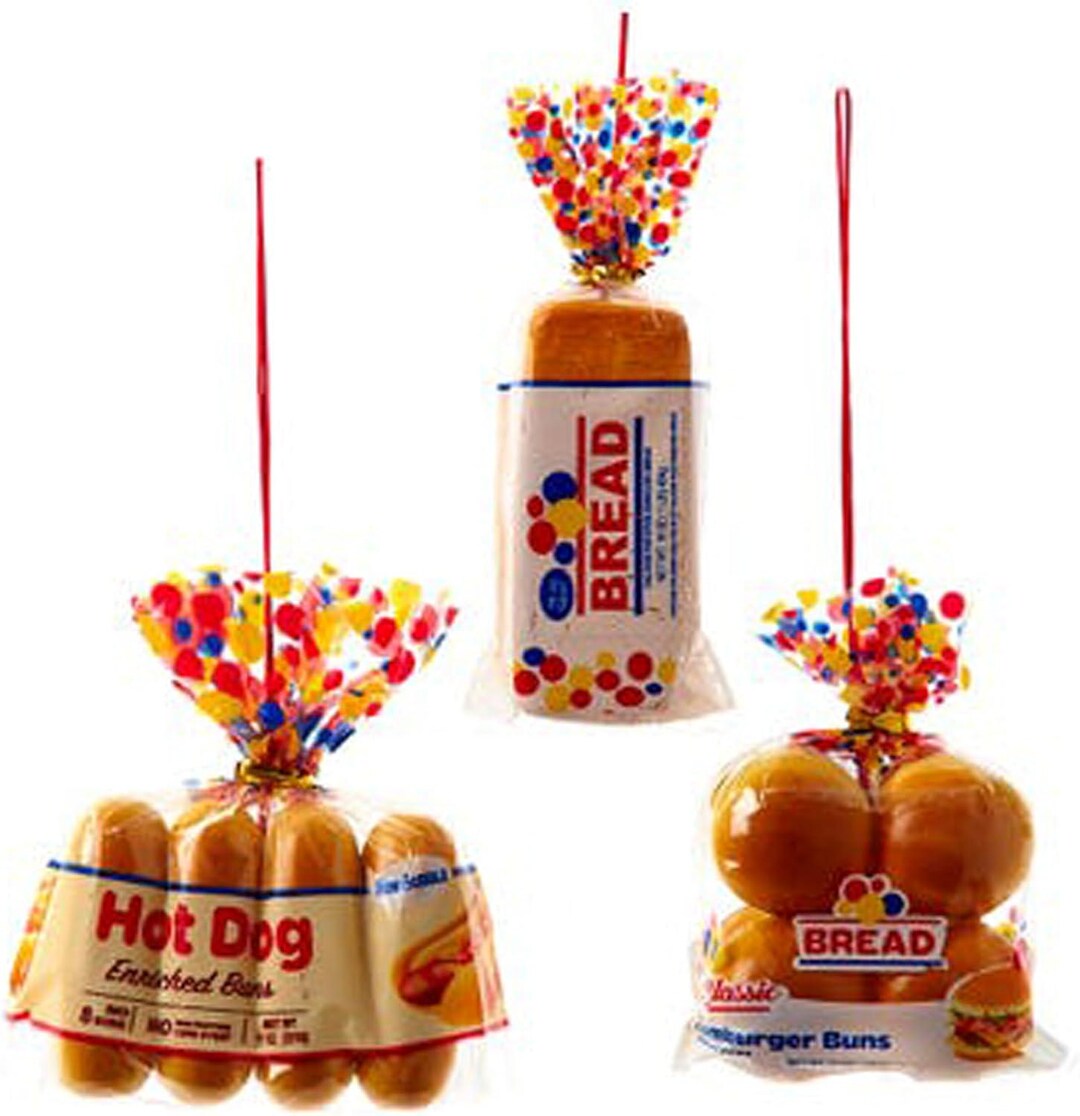 1 Wonder Bread Ornament - Hamburger Hotdog Buns Loaf Sandwich Toast ...