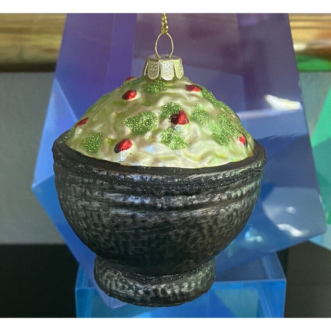 Guacamole Glass Ornament - Avocado Chip Dip Mexico Texas California ...