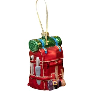 Backpack Glass Ornament - Rei Camping Hiking Forest Woods Mountain ...