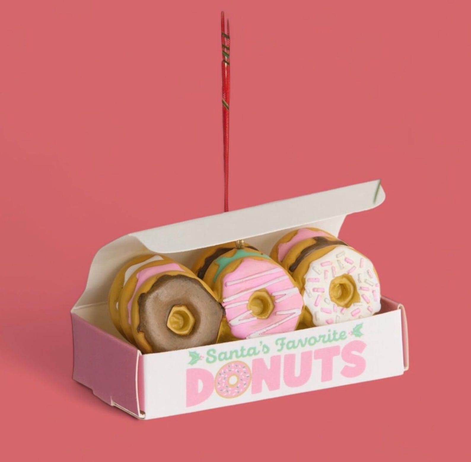 Doughnut Box Ornament - Resin Dessert Birthday Donut Decoration Candy ...