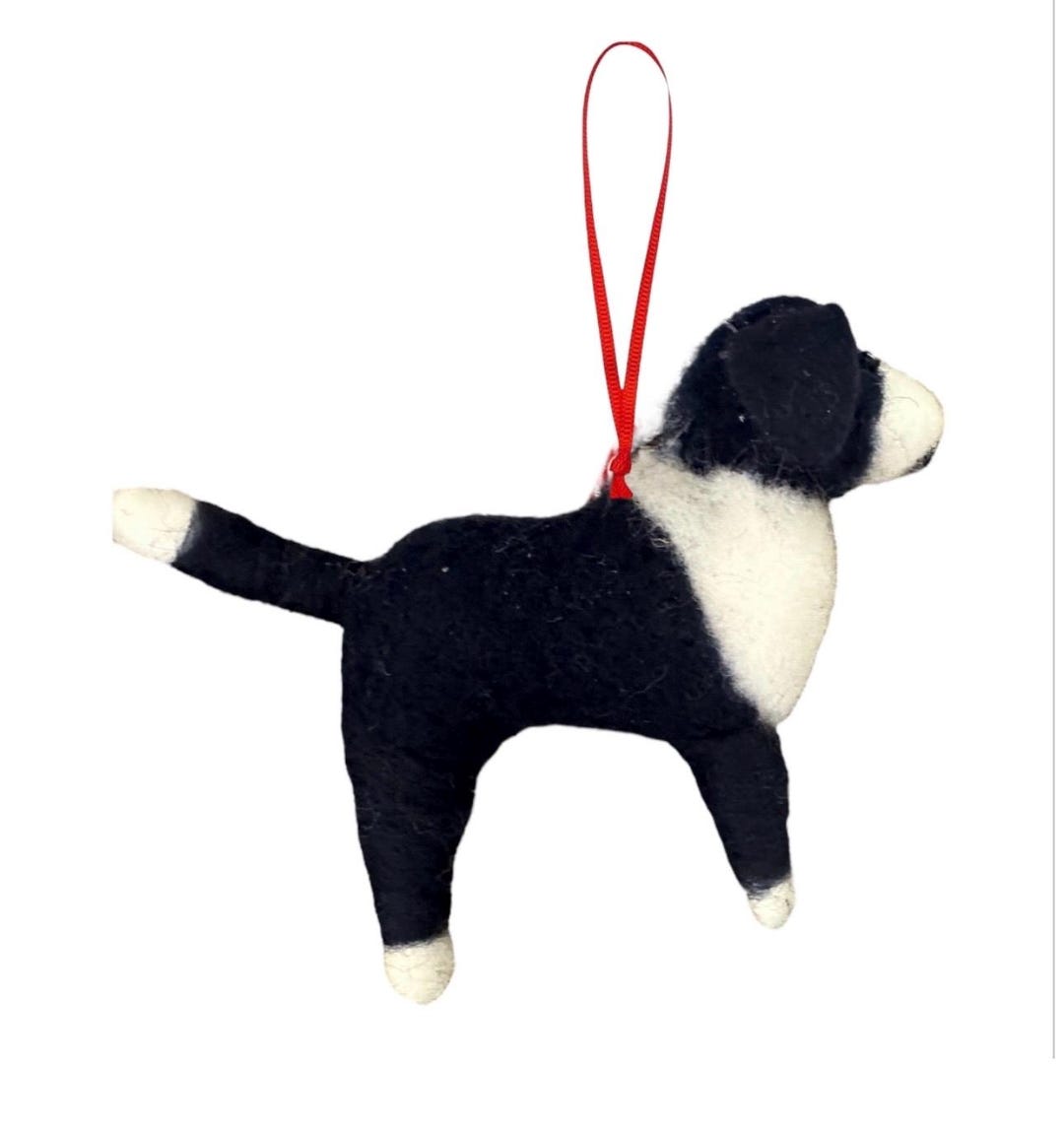 Black & White Dog Ornament breeds Border Collie Terrier Labrador ...