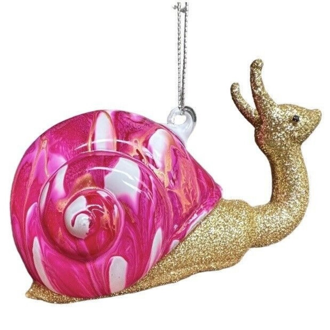 Snail Glass Ornament - Pink Garden Flower Insect Anthropologie Paris ...