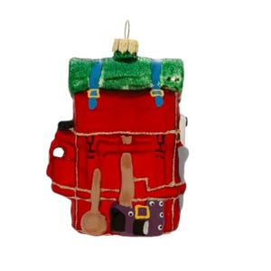 Backpack Glass Ornament - Rei Camping Hiking Forest Woods Mountain ...