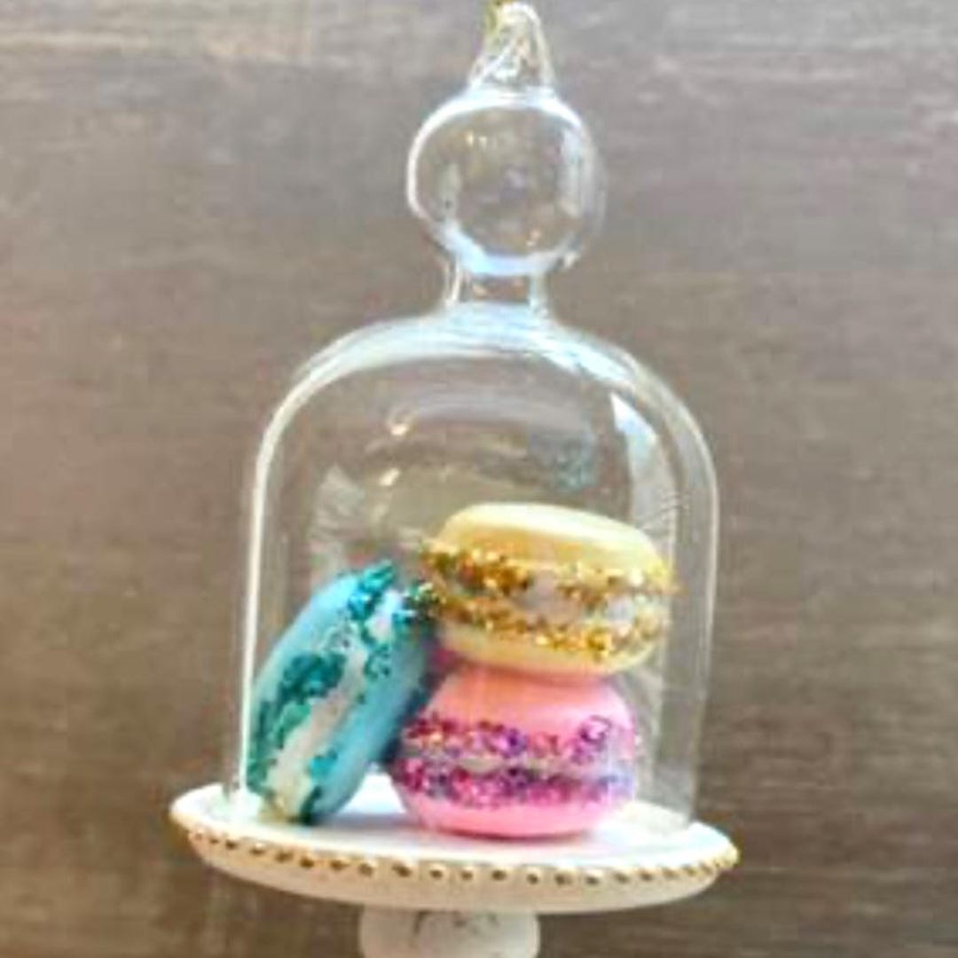 Candy Cloche Ornament - Dessert Food Pink Vanilla Birthday Art Deco ...