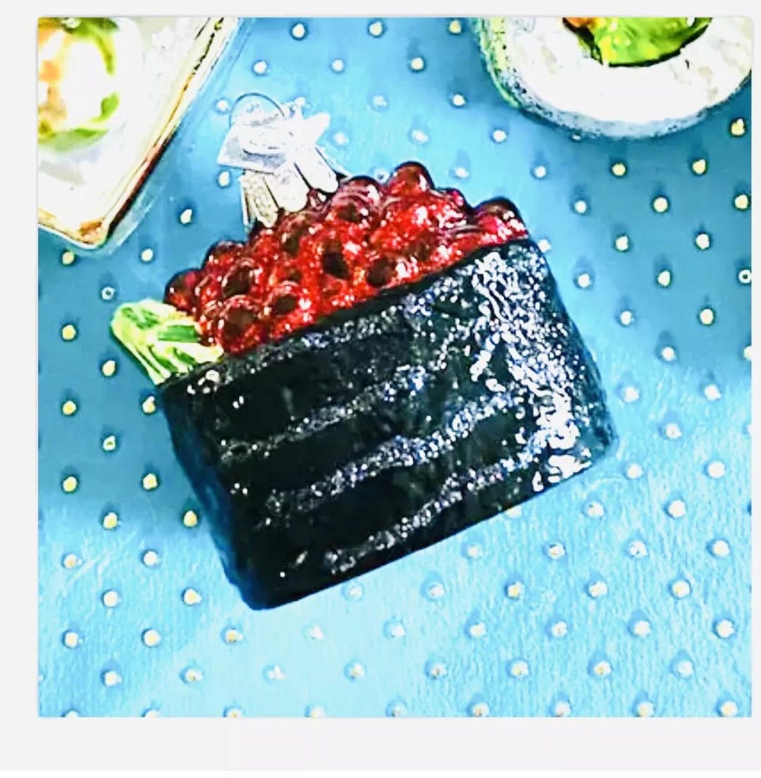 Sushi Smelt Eggs Ornament - Caviar Japan Japanese Food Nautical Ocean ...