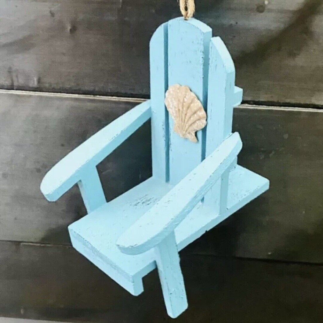 Wood Beach Chair Ornament Beach Summer Vacation Swim Florida Lounge ...