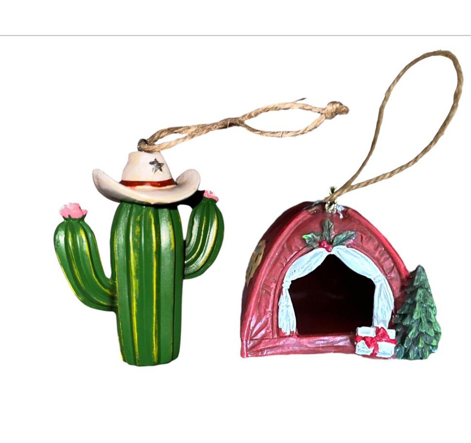Camping Tent Resin Ornament - Family Vacation Hunting Fishing Outdoor ...