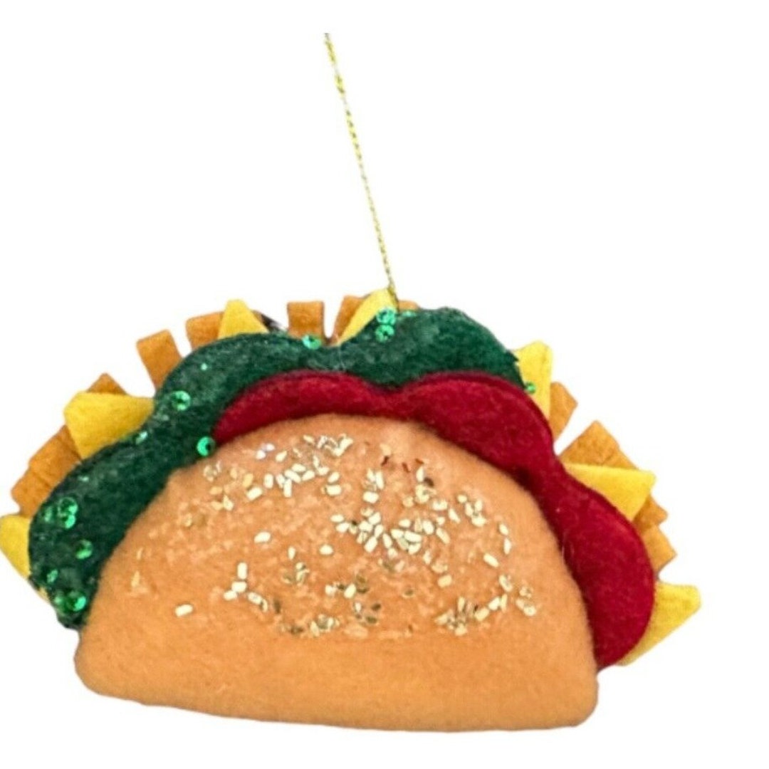Taco Felt Ornament • Mexico Texas Spicy Mexican Food Cheese Burrito ...