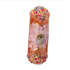 Cannoli Strawberry Cream Rainbow Sprinkles Glass Ornament - Italian ...