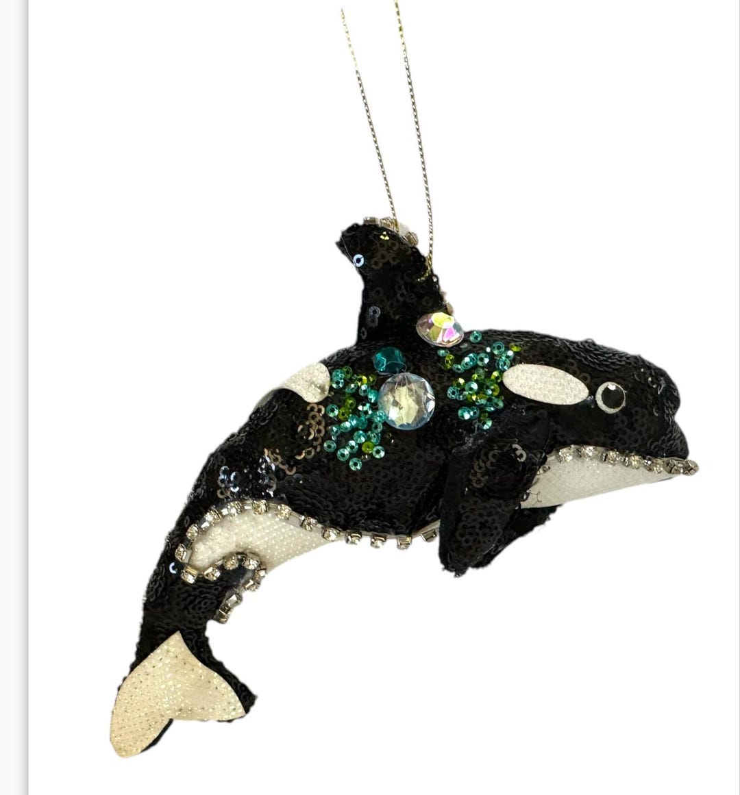 Sequin Killer Whale Ornament - Animal Tropical Island Ocean Fish Boat ...