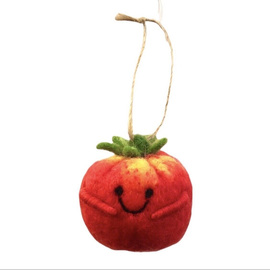 Felt Tomato Ornament - Vegetable Garden Salad Food Kitchen Cooking ...