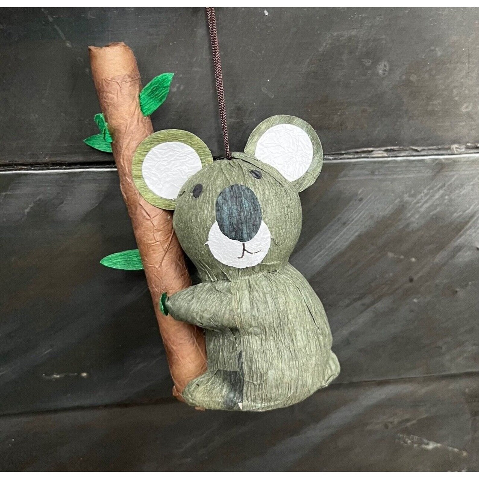 Koala Bear Ornament - Papier-mache Kids Animal Paper Lightweight ...